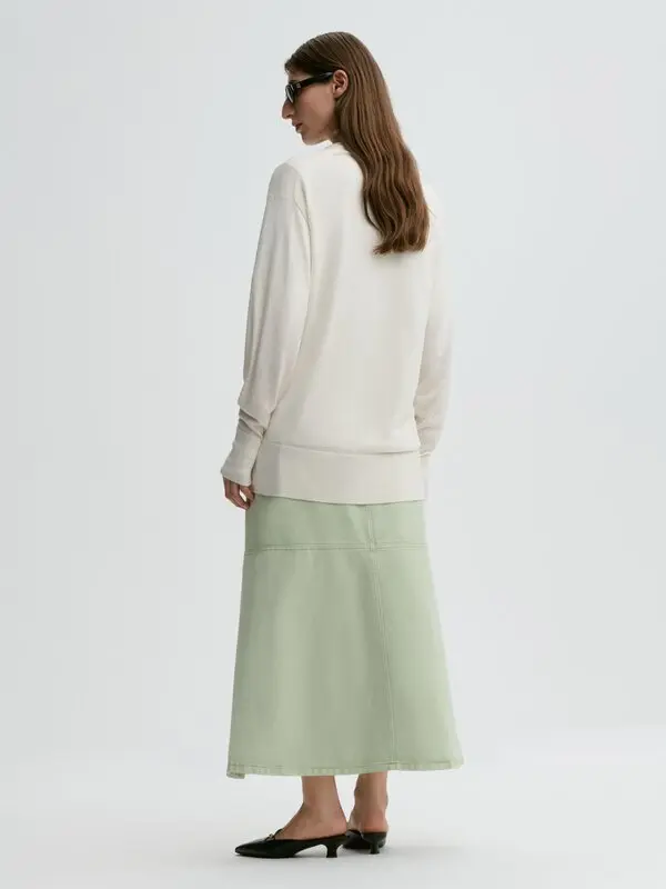BY MALENE BIRGER Solene A-line Denim Midi Skirt