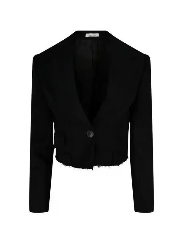 Alexander McQueen Raw-hem Cropped Jacket