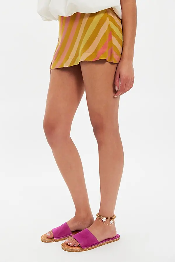 Free People Artisanal Suede Slide Sandals - Magenta