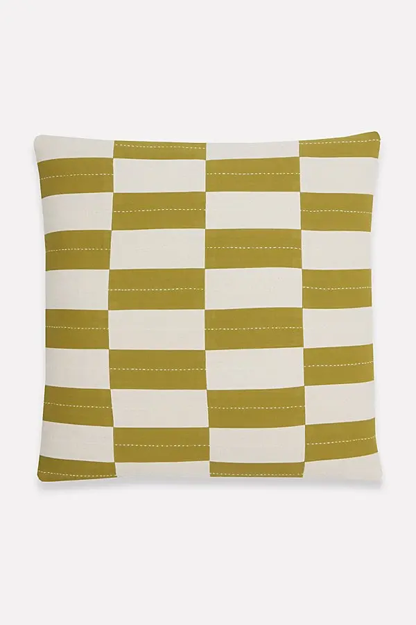 ANCHAL Checkered Pillow - Moss