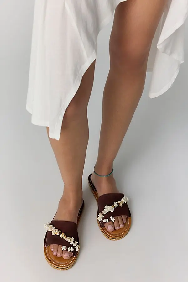 Free People Treasures Toe Ring Sandals - Root Beer