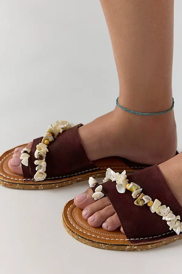 Free People Treasures Toe Ring Sandals - Root Beer