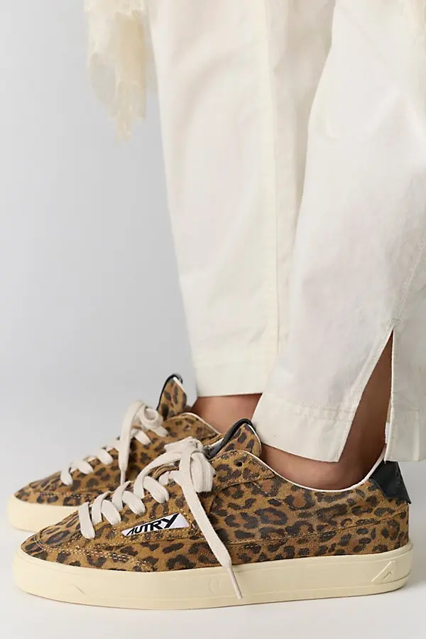 AUTRY Windscape Low-top Suede Sneakers - Suede Leopard