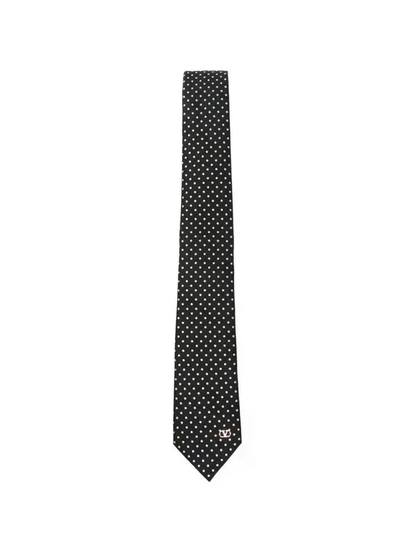 Valentino Garavani Polka-dot Neck Tie - Black