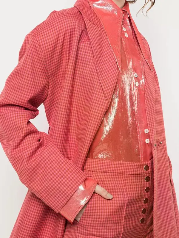 ELLERY Metallized Pointed-collar Shirt