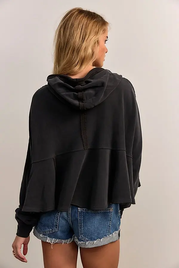 Free People Catching Waves Hoodie - Black
