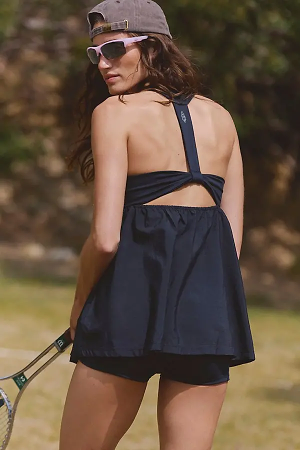 Free People Racerback Babydoll Set With Bike Shorts