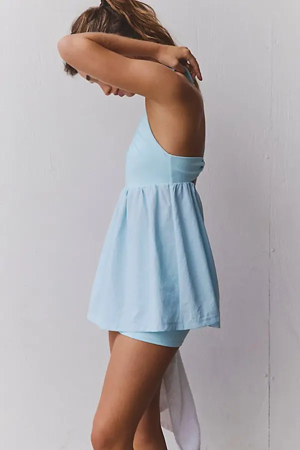 Free People Racerback Babydoll Set With Bike Shorts - Cool Down