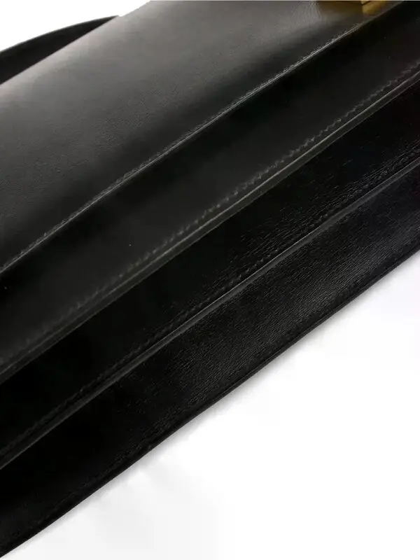 Hermès 1989 Piano Leather Handbag - Black