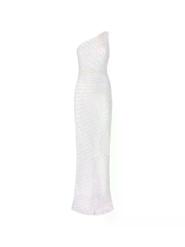 Missoni One-shoulder Zigzag Pattern Maxi Dress