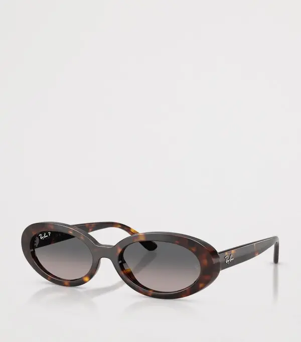 Ray-ban Oval Frame Sunglasses - Brown