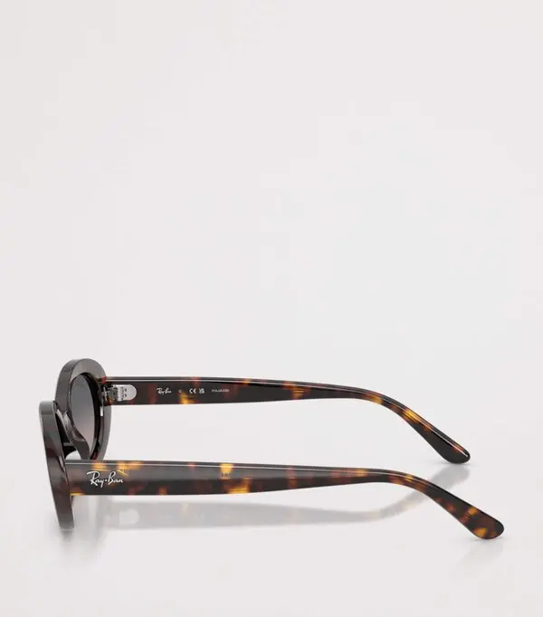 Ray-ban Oval Frame Sunglasses - Brown