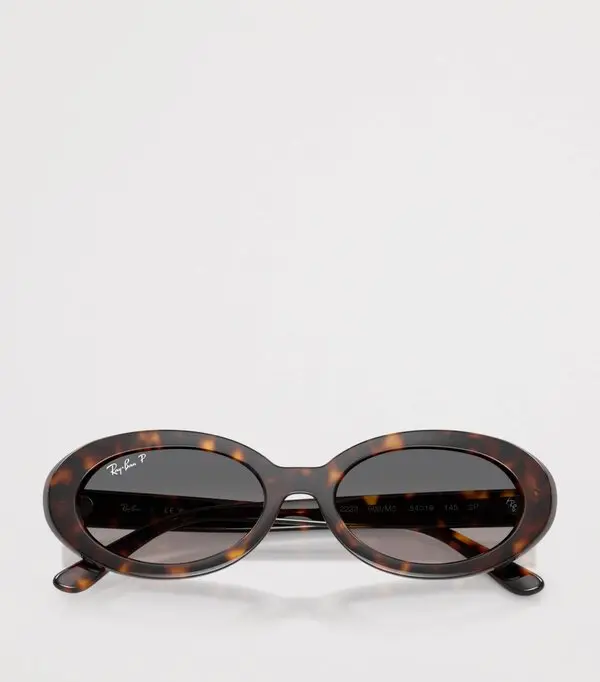 Ray-ban Oval Frame Sunglasses - Brown