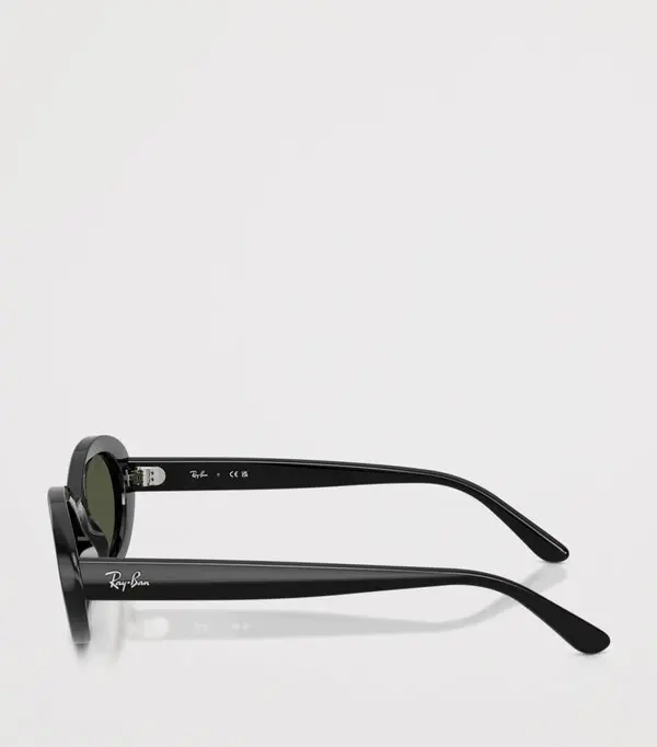 Ray-ban Rb2223 Oval Frame Sunglasses - Black