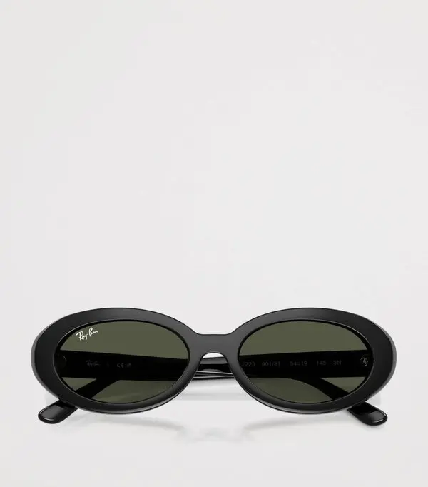 Ray-ban Rb2223 Oval Frame Sunglasses - Black