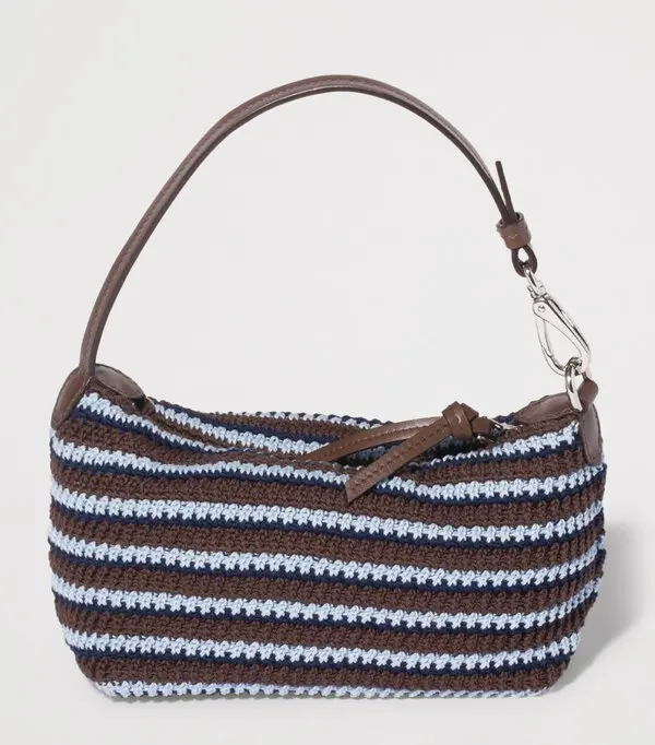 Miu Miu Crochet Stripe Shoulder Bag