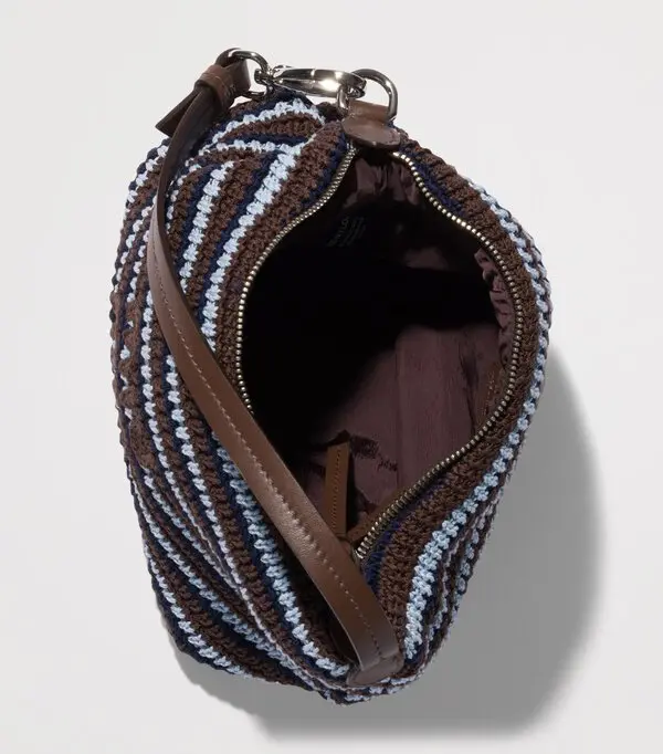 Miu Miu Crochet Stripe Shoulder Bag