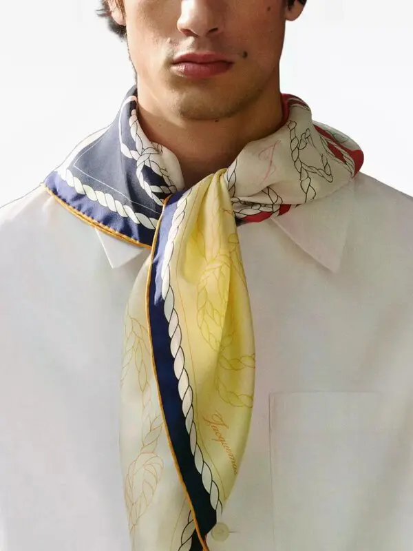 Jacquemus The Hippocampe Large Scarf - Blue