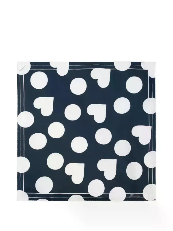 Jacquemus Polka-dot Scarf - Blue