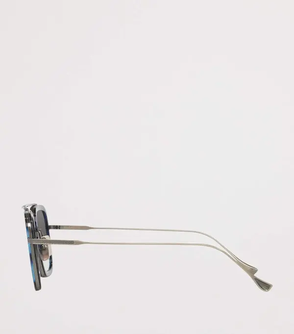 Dita Titanium Aviator Sunglasses - Blue