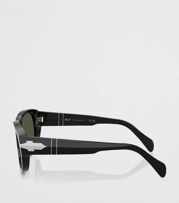 Persol Acetate Irregular Sunglasses - Black