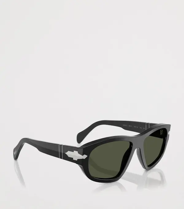 Persol Acetate Irregular Sunglasses - Black