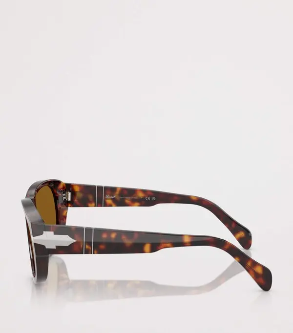 Persol Acetate Irregular Frame Sunglasses - Brown