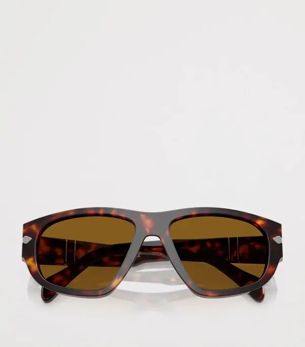 Persol Acetate Irregular Frame Sunglasses - Brown