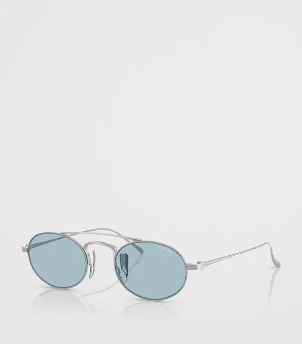 Giorgio Armani Titanium Oval Sunglasses