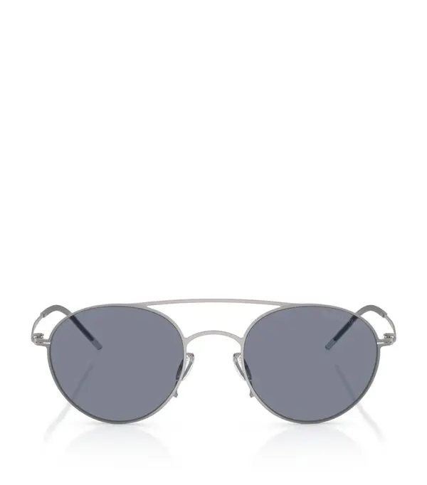 Giorgio Armani Metal Round Frame Sunglasses - Grey