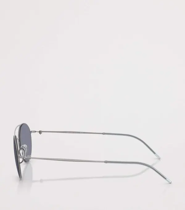 Giorgio Armani Metal Round Frame Sunglasses - Grey