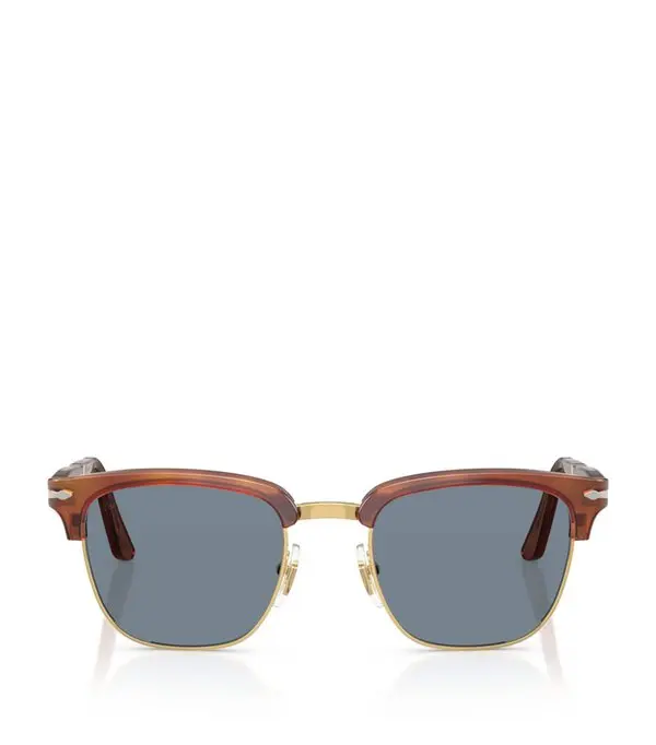 Persol Acetate Square Frame Sunglasses - Brown