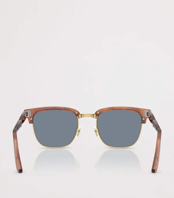 Persol Acetate Square Frame Sunglasses - Brown