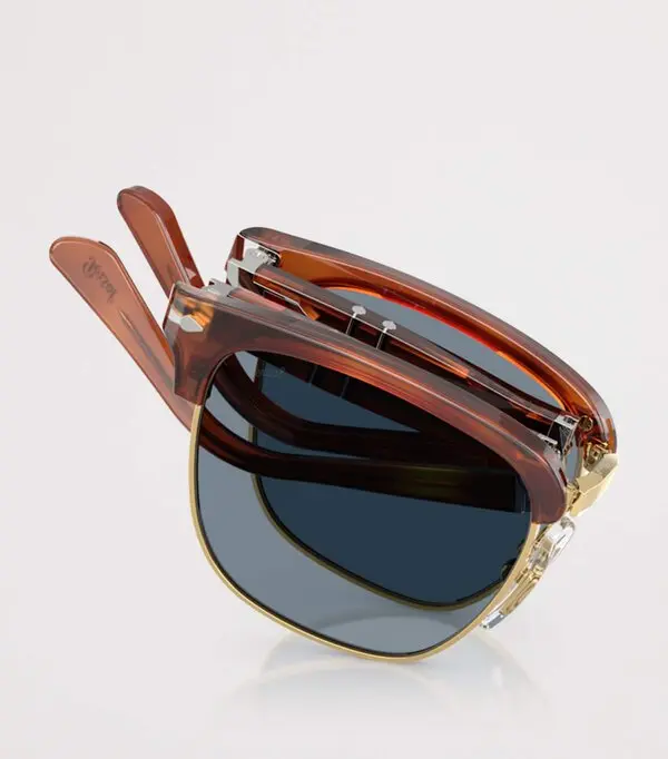 Persol Acetate Square Frame Sunglasses - Brown