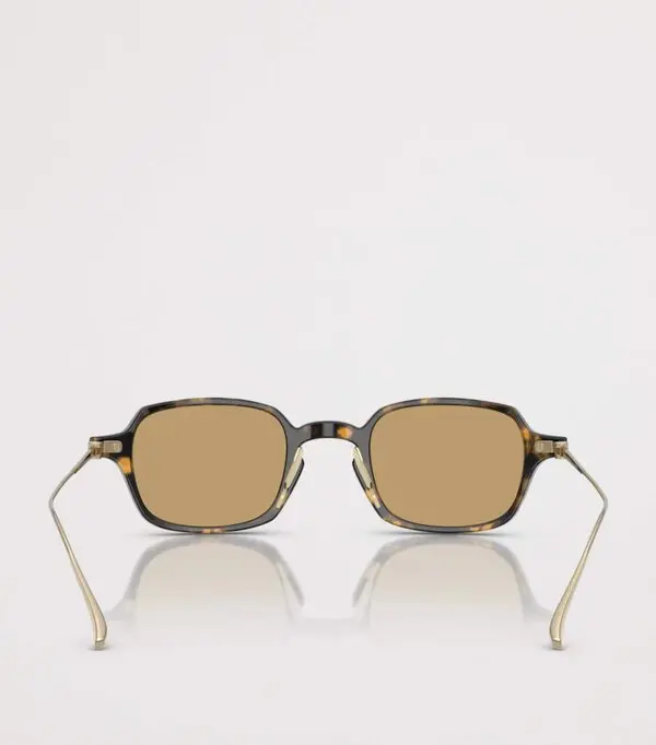 Giorgio Armani Tortoiseshell Rectangle Sunglasses - Brown