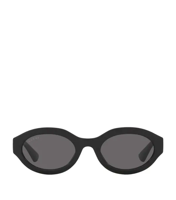 Gucci Injected Oval Sunglasses - Black