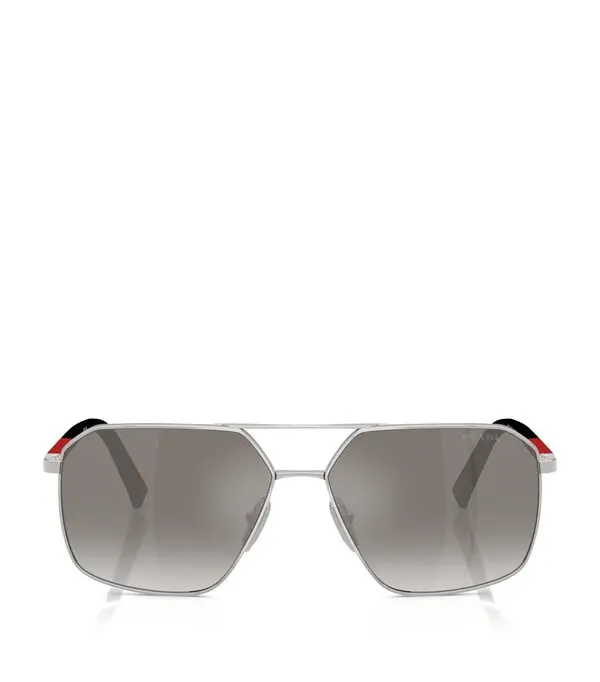 Prada Metal Aviator Sunglasses - Silver