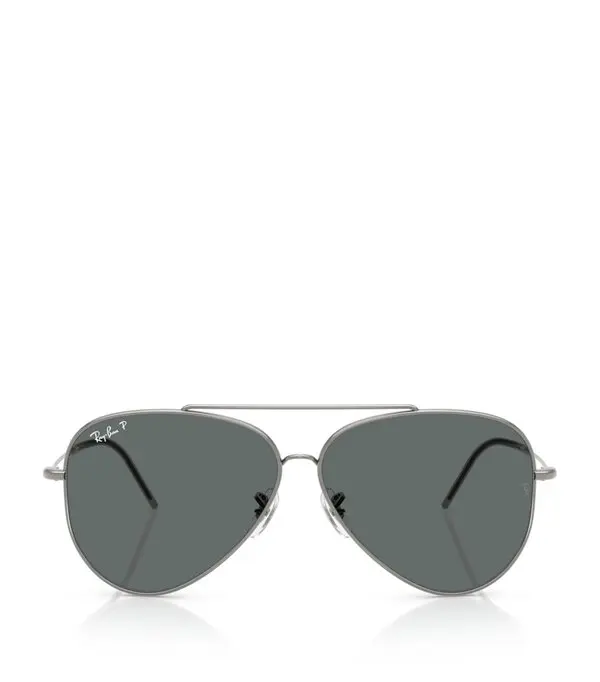 Ray-ban Metal Aviator Reverse Sunglasses - Grey