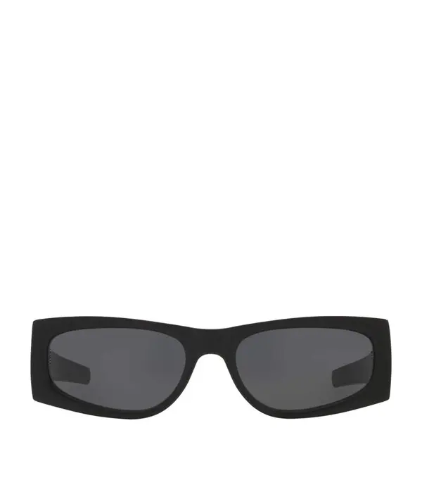 Saint Laurent Acetate Rectangle Sunglasses - Black