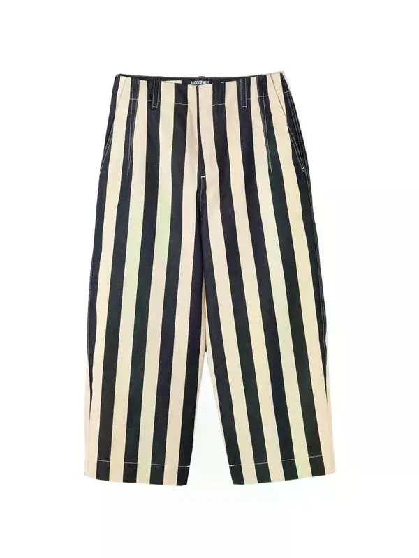Jacquemus Cropped Striped Jeans