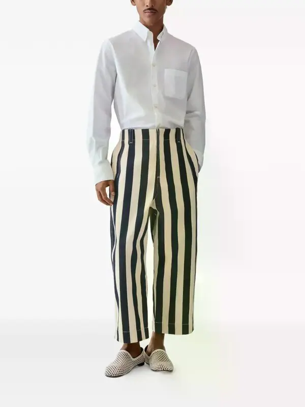 Jacquemus Cropped Striped Jeans