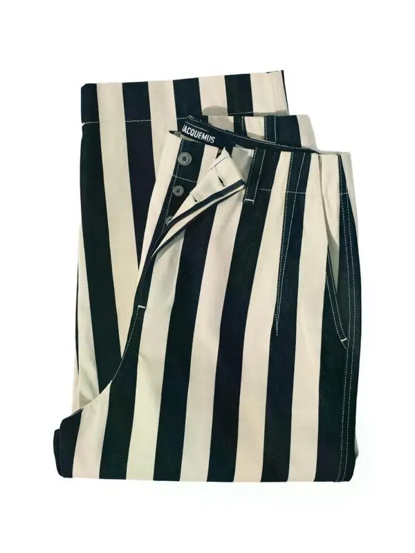 Jacquemus Cropped Striped Jeans