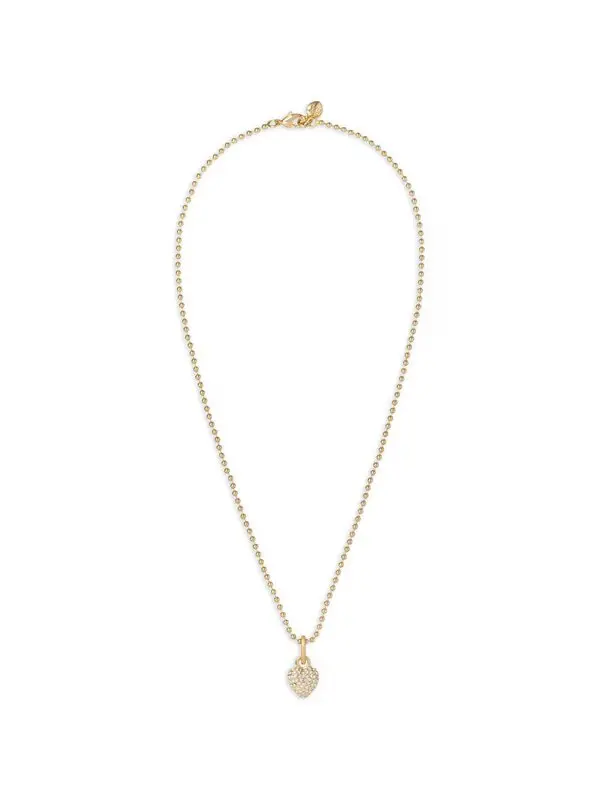 ROXANNE ASSOULIN Itsy Bitsy Puffy-heart Necklace - Gold