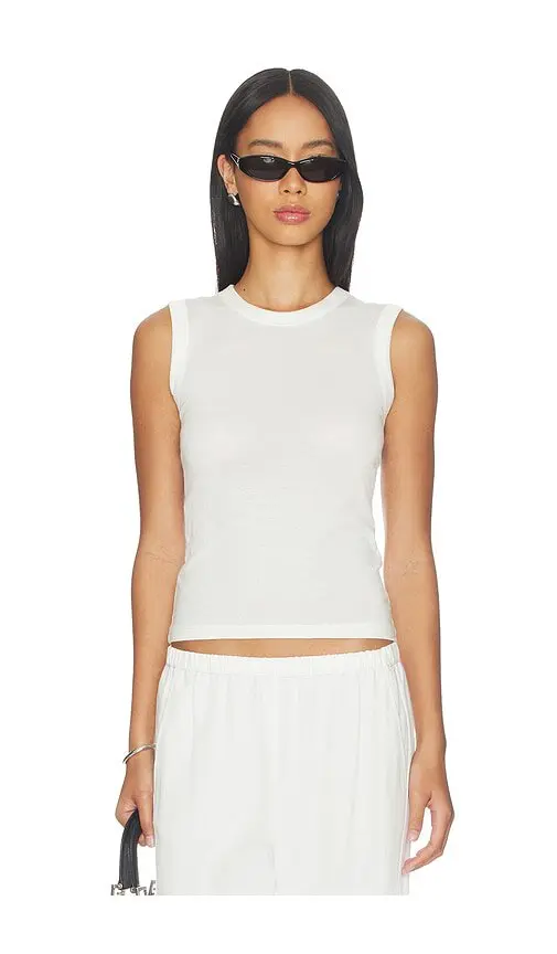 Eterne Fitted Muscle Tank - Ivory