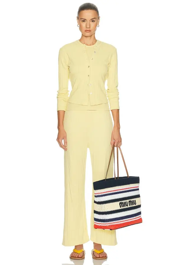 Donni. The Pointelle Baby Tee - Butter