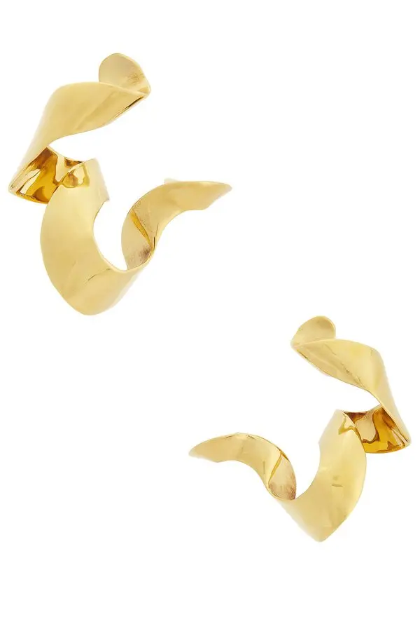Dries Van Noten Twisted Gold Tone Earrings - Brass