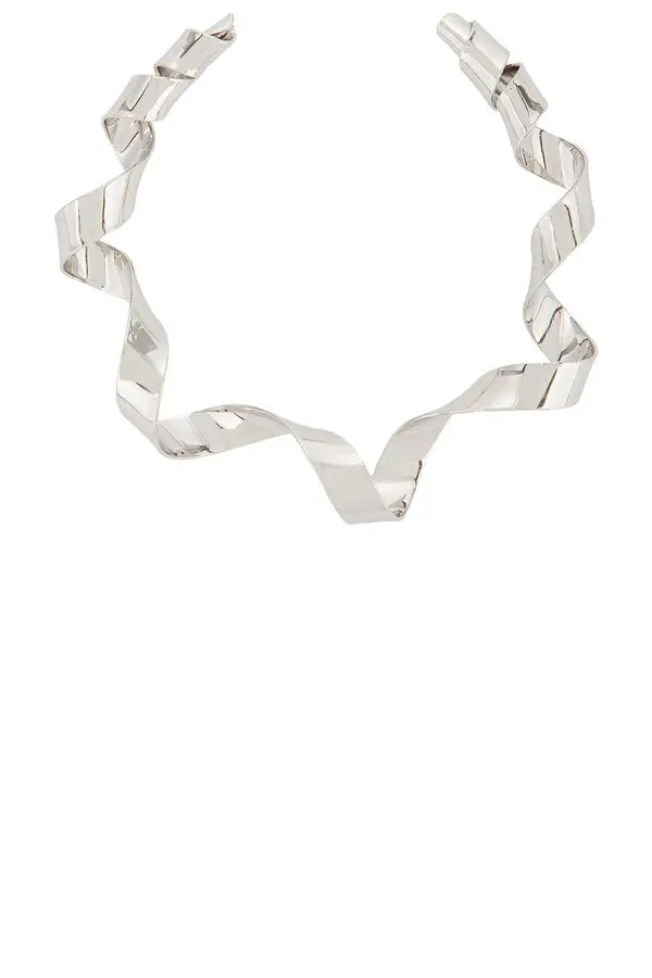 Dries Van Noten Brass Palladium Plated Necklace - Silver