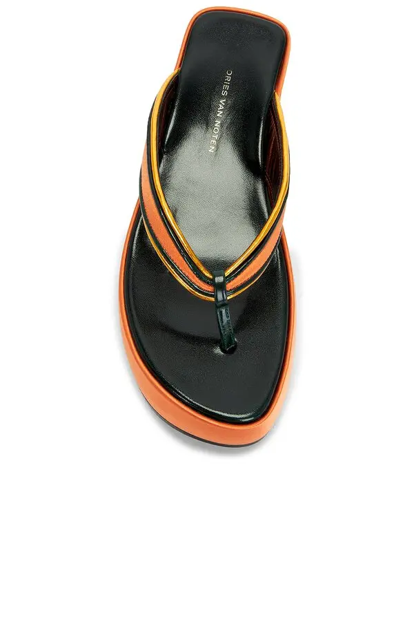 Dries Van Noten Burnt Orange Platform Sandals