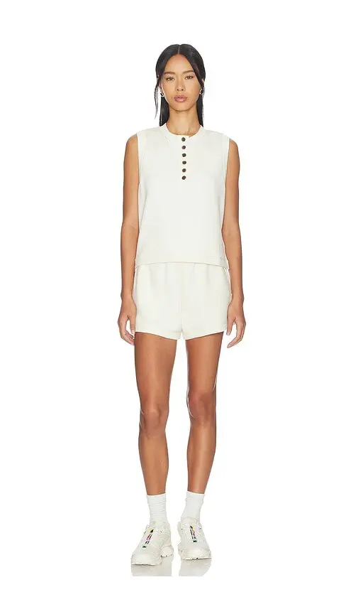 Varley Marla Button Placket Tank Top