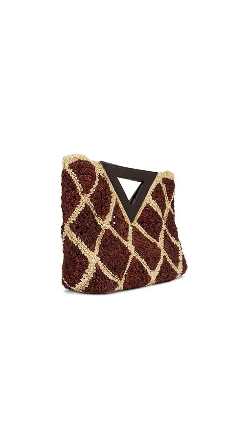 Veronica Beard Crochet Raffia Vesper Bag